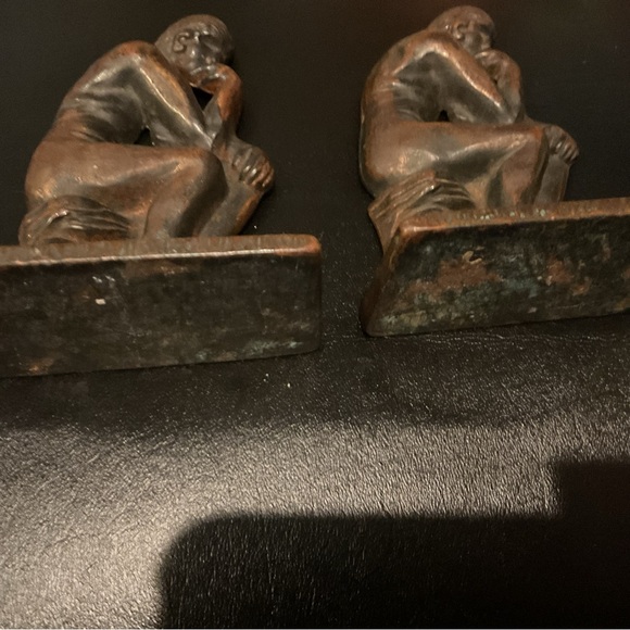 Verona | Accents | Classic The Thinker Caste Iron Bookends By Auguste ...